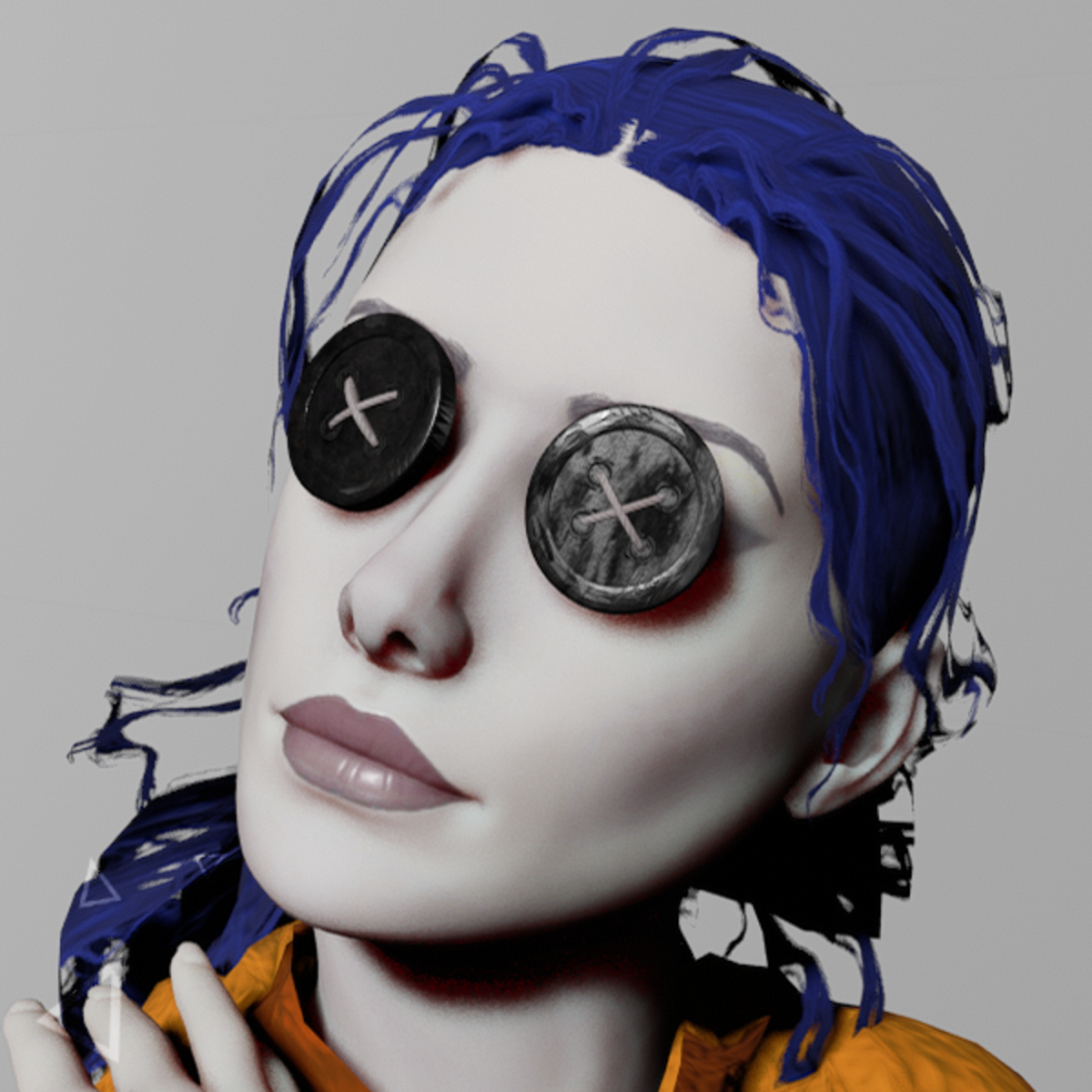 Coraline Costume Button Eyes